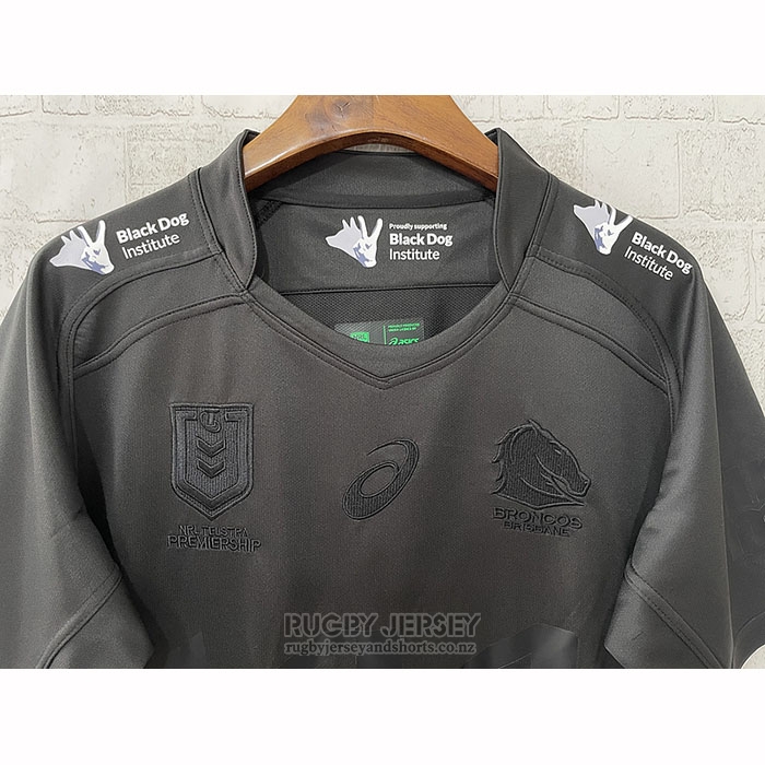 Jersey Brisbane Broncos Rugby 2025 Captains Run Black | www ...