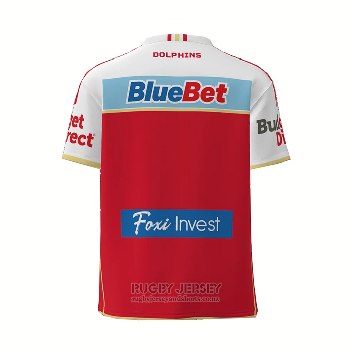 Jersey Dolphins Rugby 2023 Red | www.rugbyjerseyandshorts.co.nz