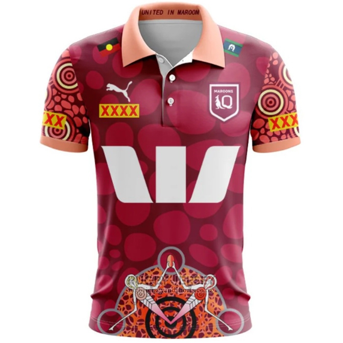 Jersey Polo Queensland Maroons Rugby 2024 Indigenous | www ...
