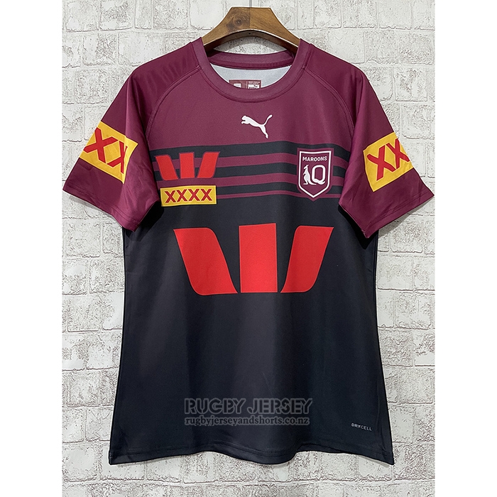 Jersey Queensland Maroons Rugby 2024 Training Black | www ...