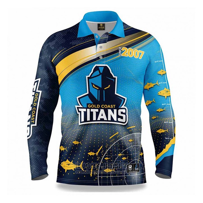 NRL Gold Coast Titans Rugby Jersey 2022 Fish Finder | www ...